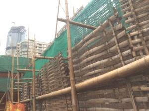 Andamios de bambú en Shanghai. Estructuras temporales ligeras – e-STRUC
