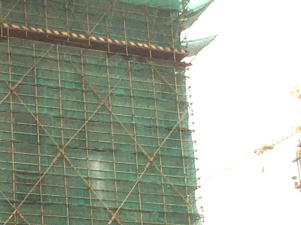 Andamios de bambú en Shanghai. Estructuras temporales ligeras – e-STRUC